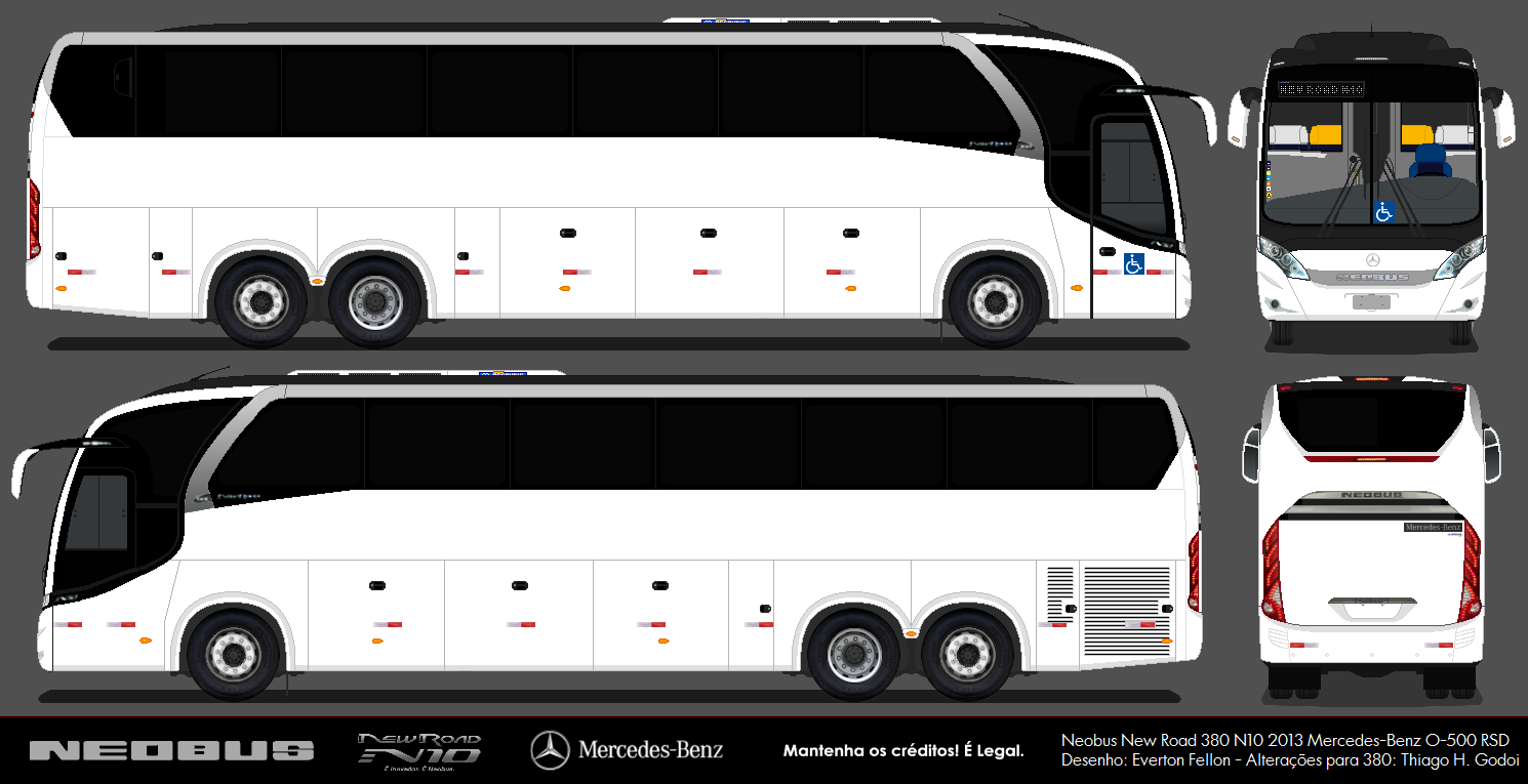 Desenho de ônibus Paraná: Neobus New Road 380 N10 2013 Mercedes-Benz O ...
